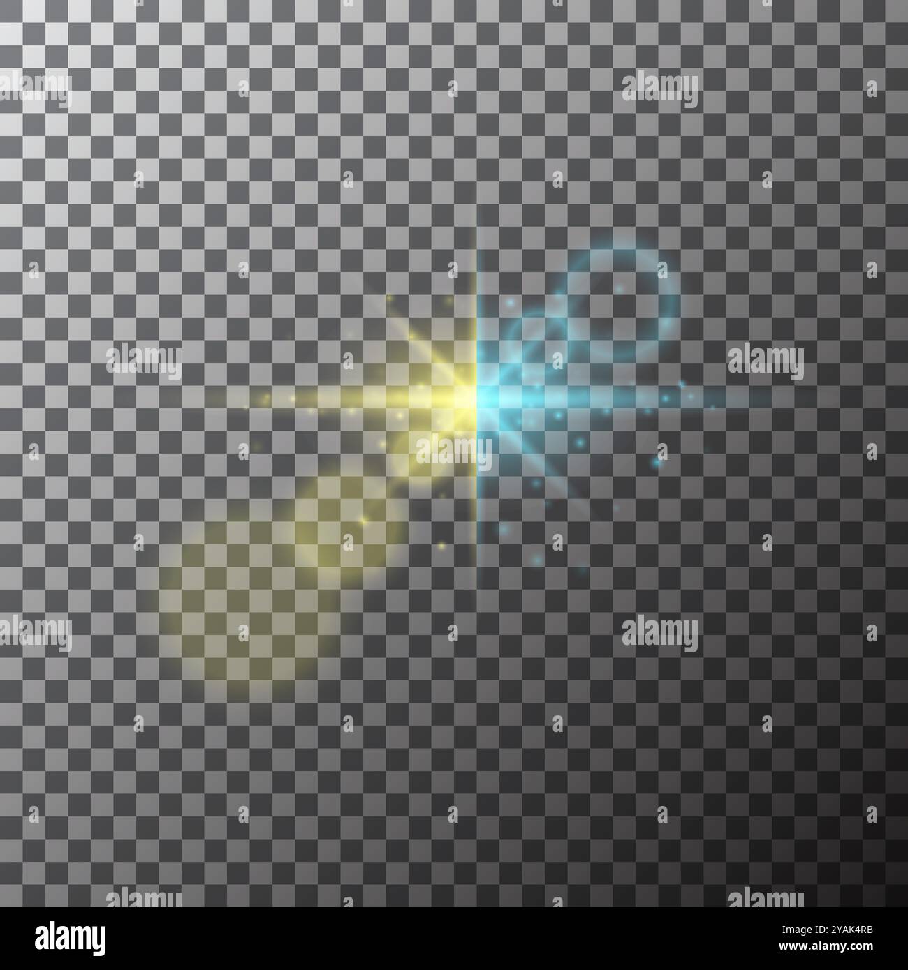 Color full vector lens and light flare transparent effects Stock Vector ...