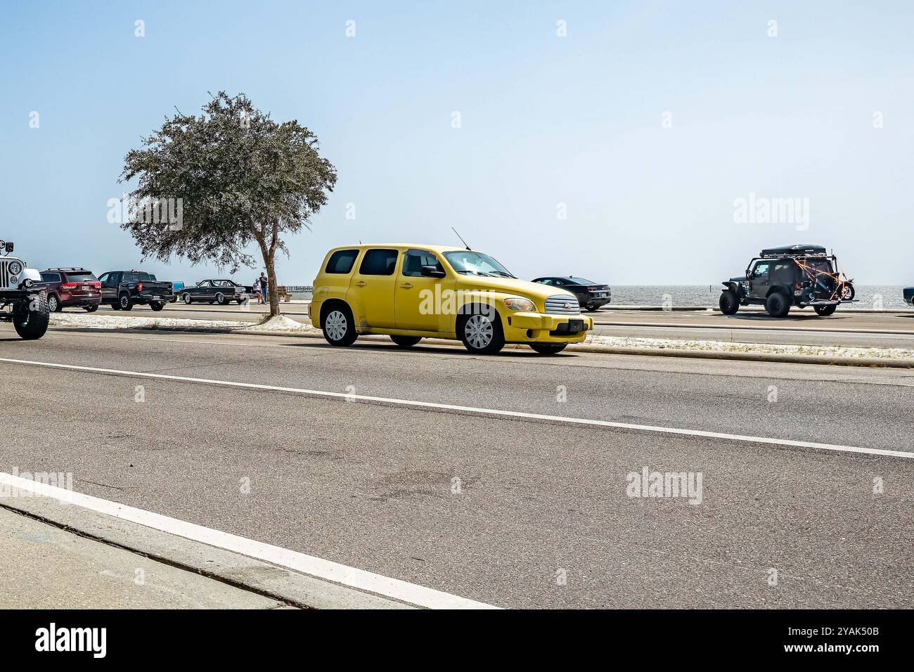 Gulfport, MS - October 04, 2023: Wide angle front corner view of a 2008 ...