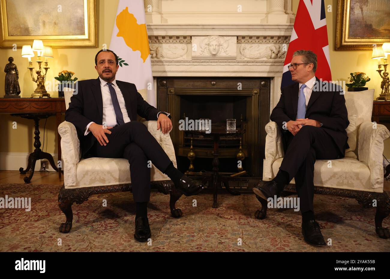 Prime Minister Sir Keir Starmer (right) with the President of Cyprus ...