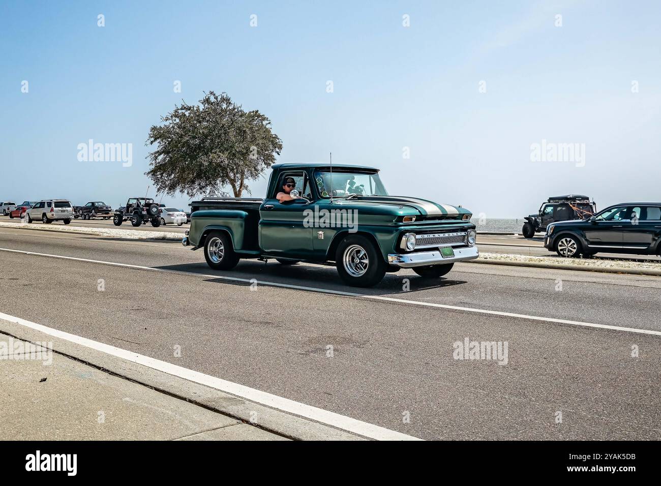 Gulfport, MS - October 04, 2023: Wide angle front corner view of a 1964 ...