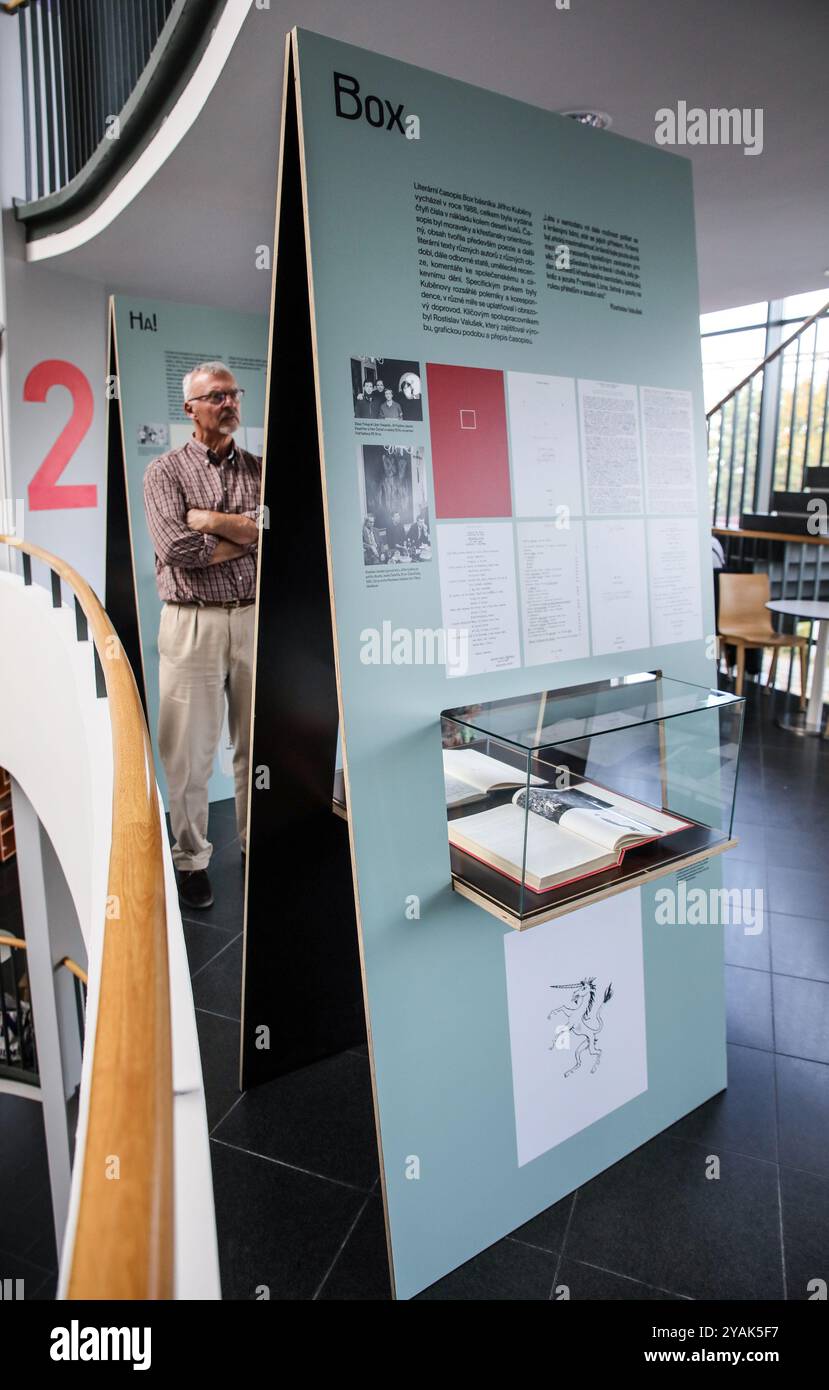 Moravian Land Library, Brno. 14th Oct, 2024. Start of exhibition Brno ...