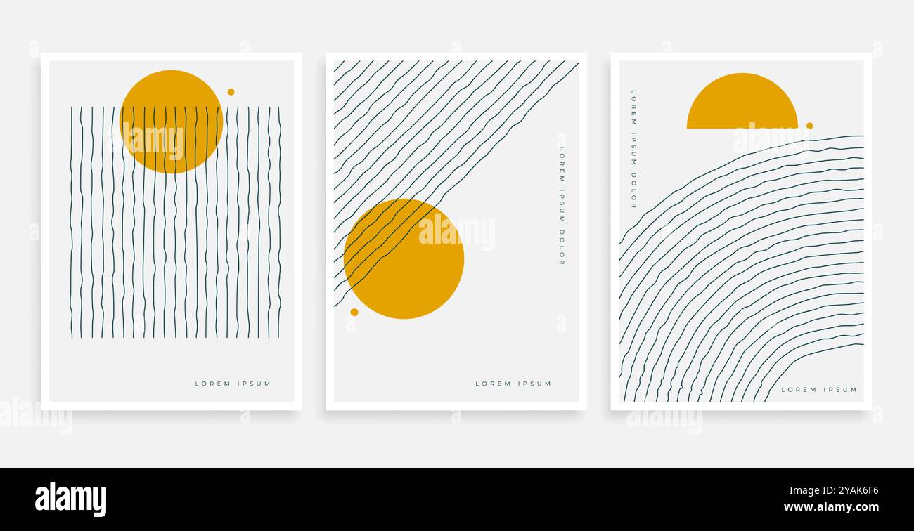 collection of abstract boho pattern poster in vintage style vector ...