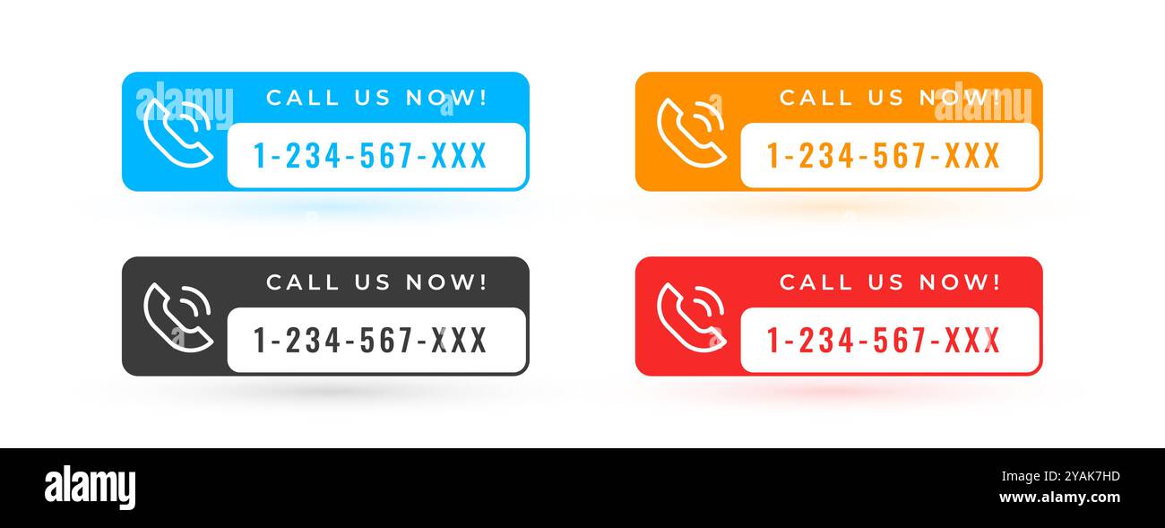 lower third call us now header for web communication vector Stock ...