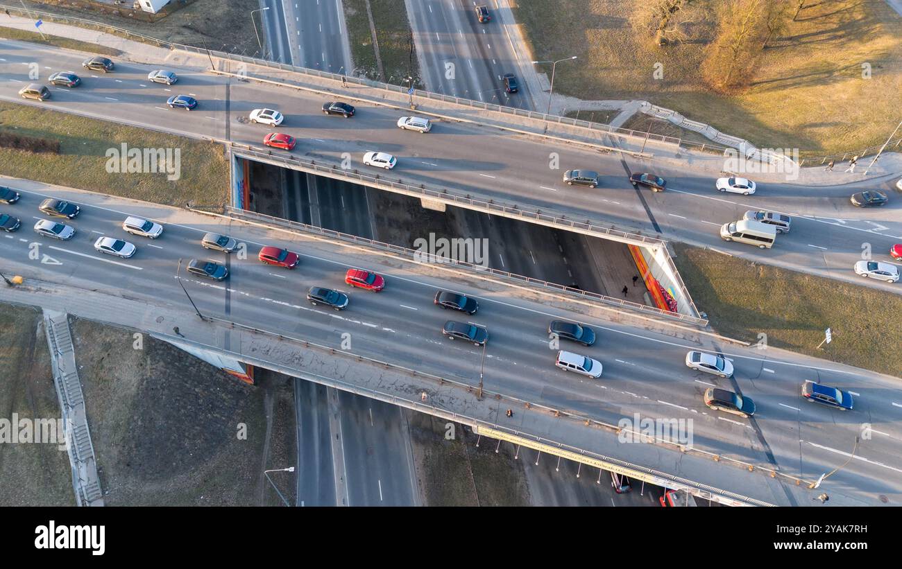 Aerial view highway multiple lanes hi-res stock photography and images ...