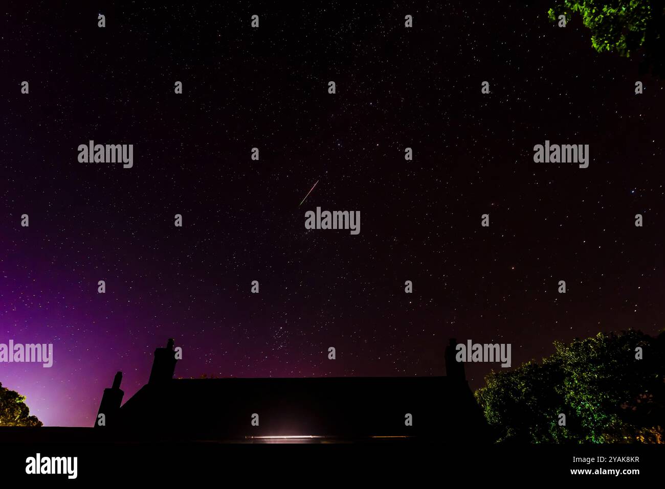 Perseids Meteor Shower and the Northern Lights over The Old Vicarage in ...