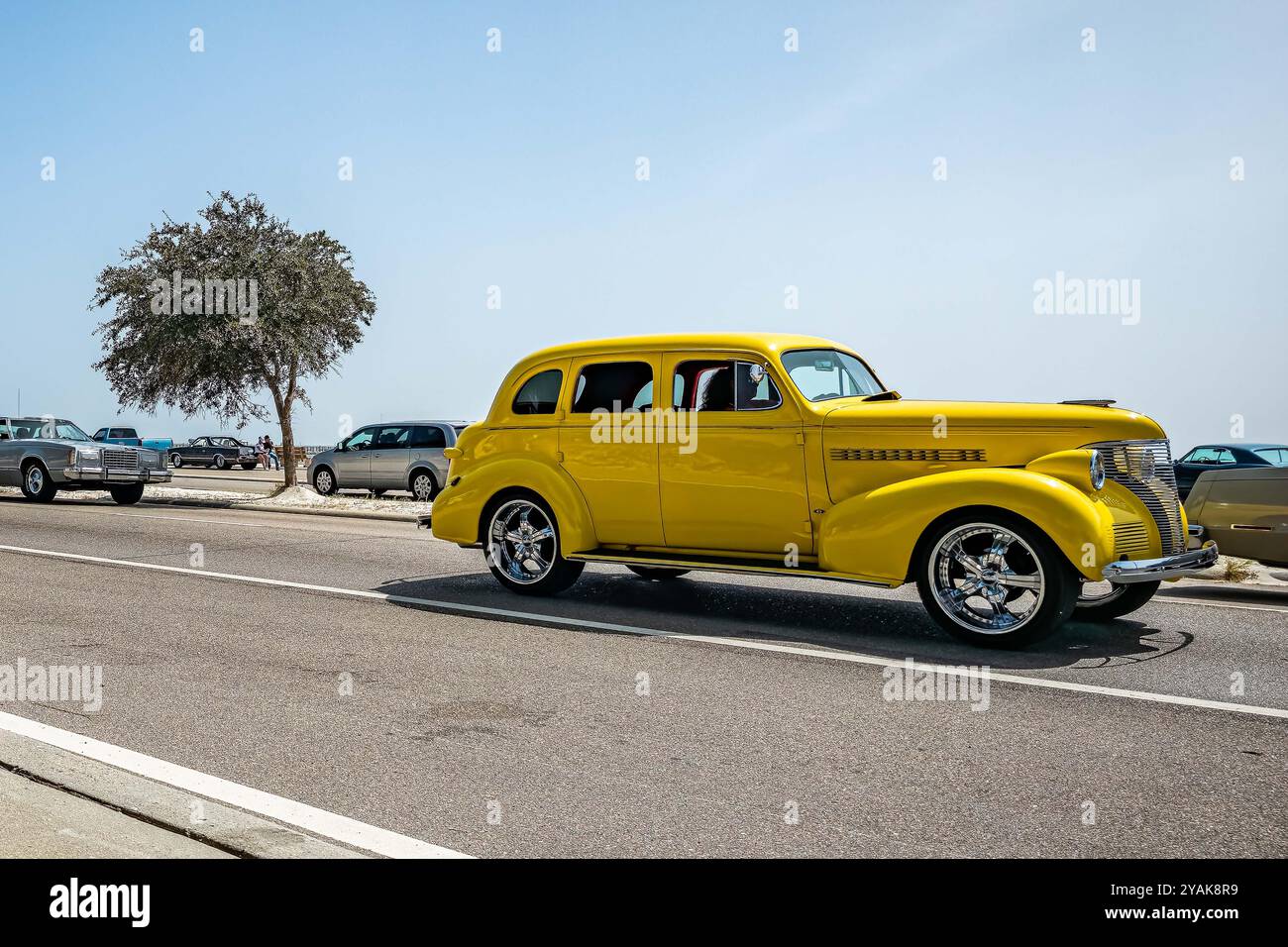 Gulfport, MS - October 04, 2023: Wide angle side view of a 1939 ...