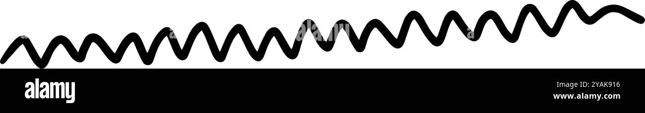 Hand drawn curly divider line icon vector illustration design element ...
