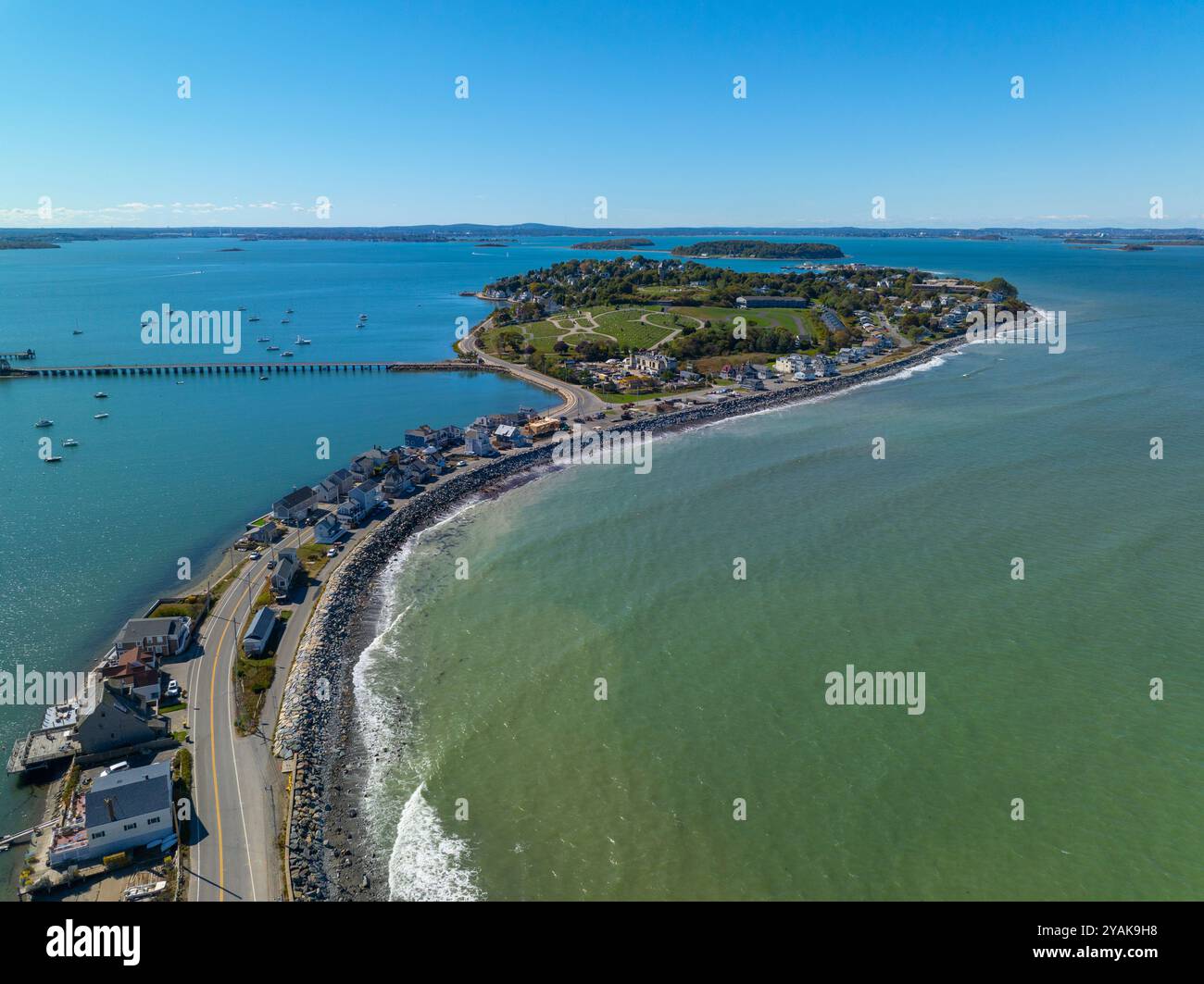 Hull Village aerial view including Telegraph Hill and Village Cemetery ...
