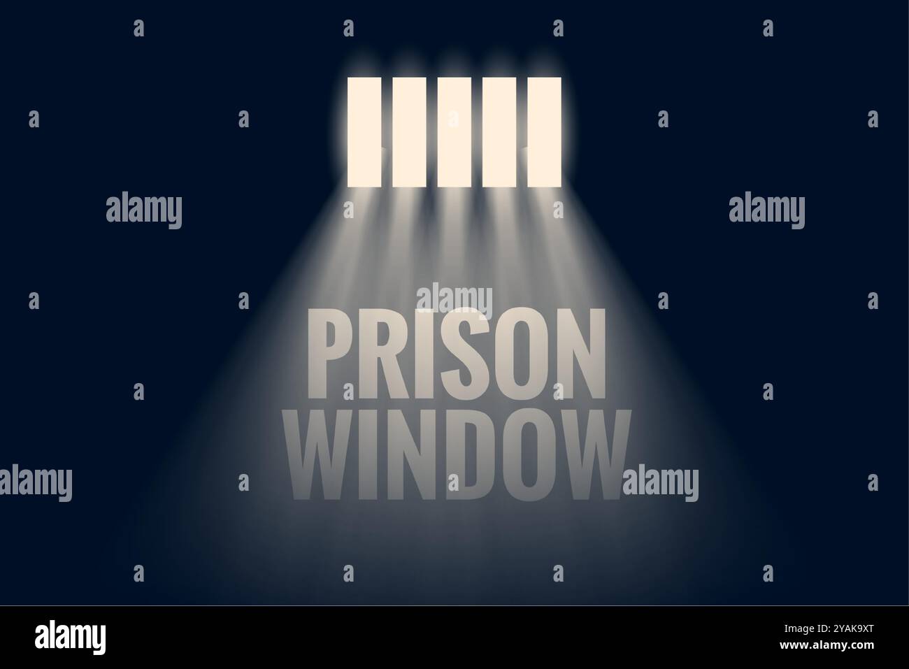 prison jail window design with light effect vector Stock Vector Image ...