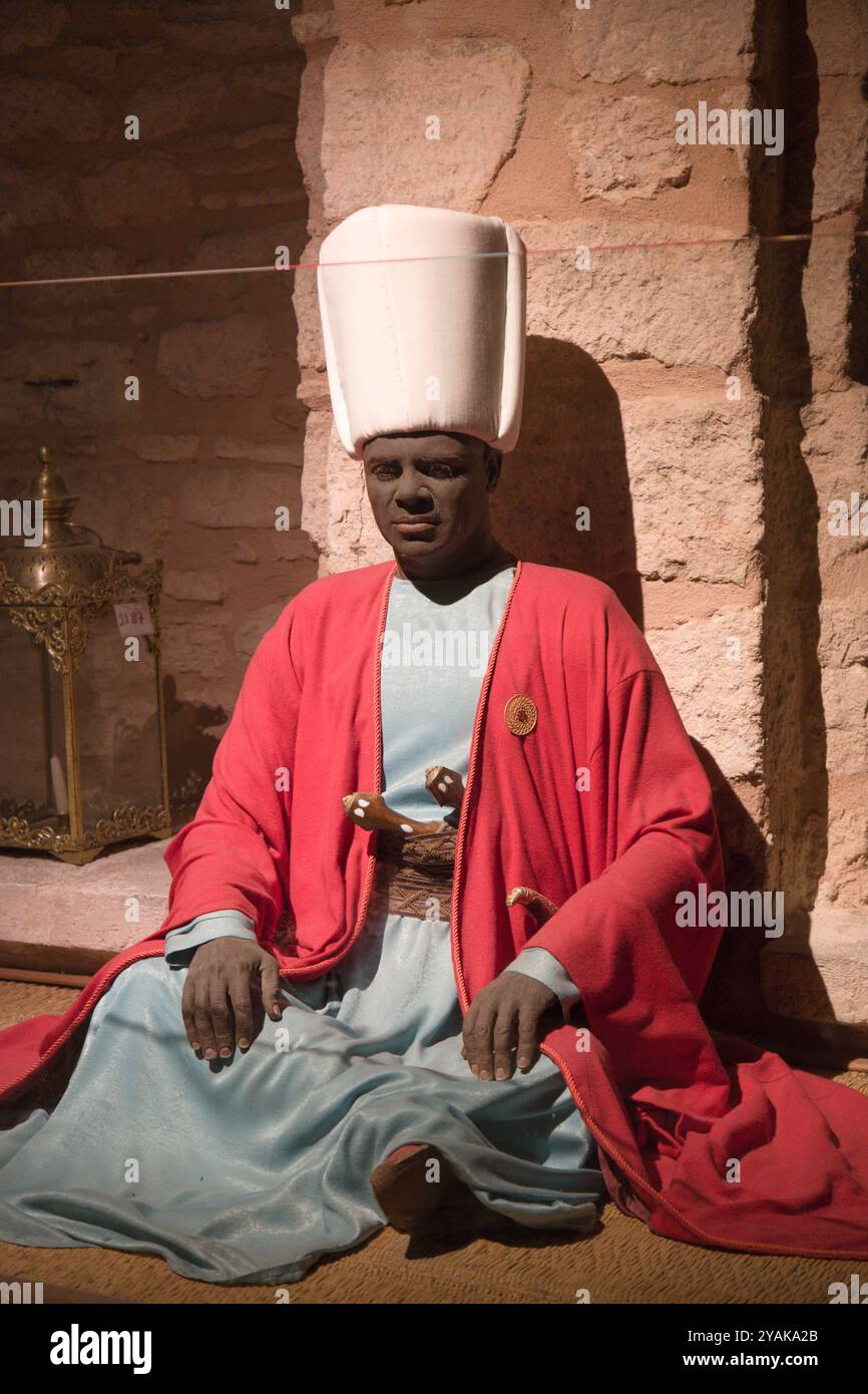 Türkiye, Turkey, Istanbul, Topkapi Palace, Harem, black eunuch figure ...