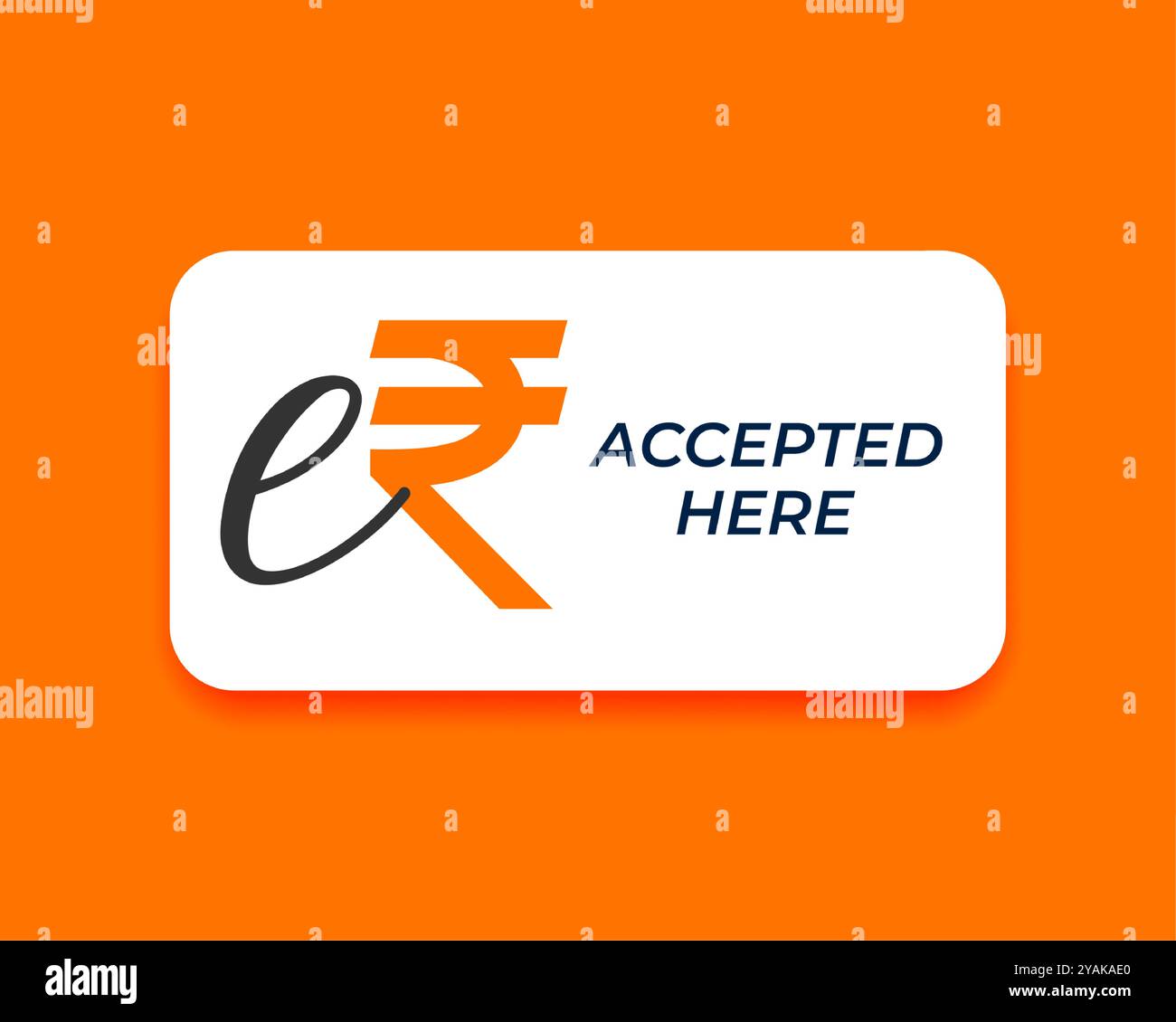 digital eINR erupi accepted here design for secure transaction vector ...