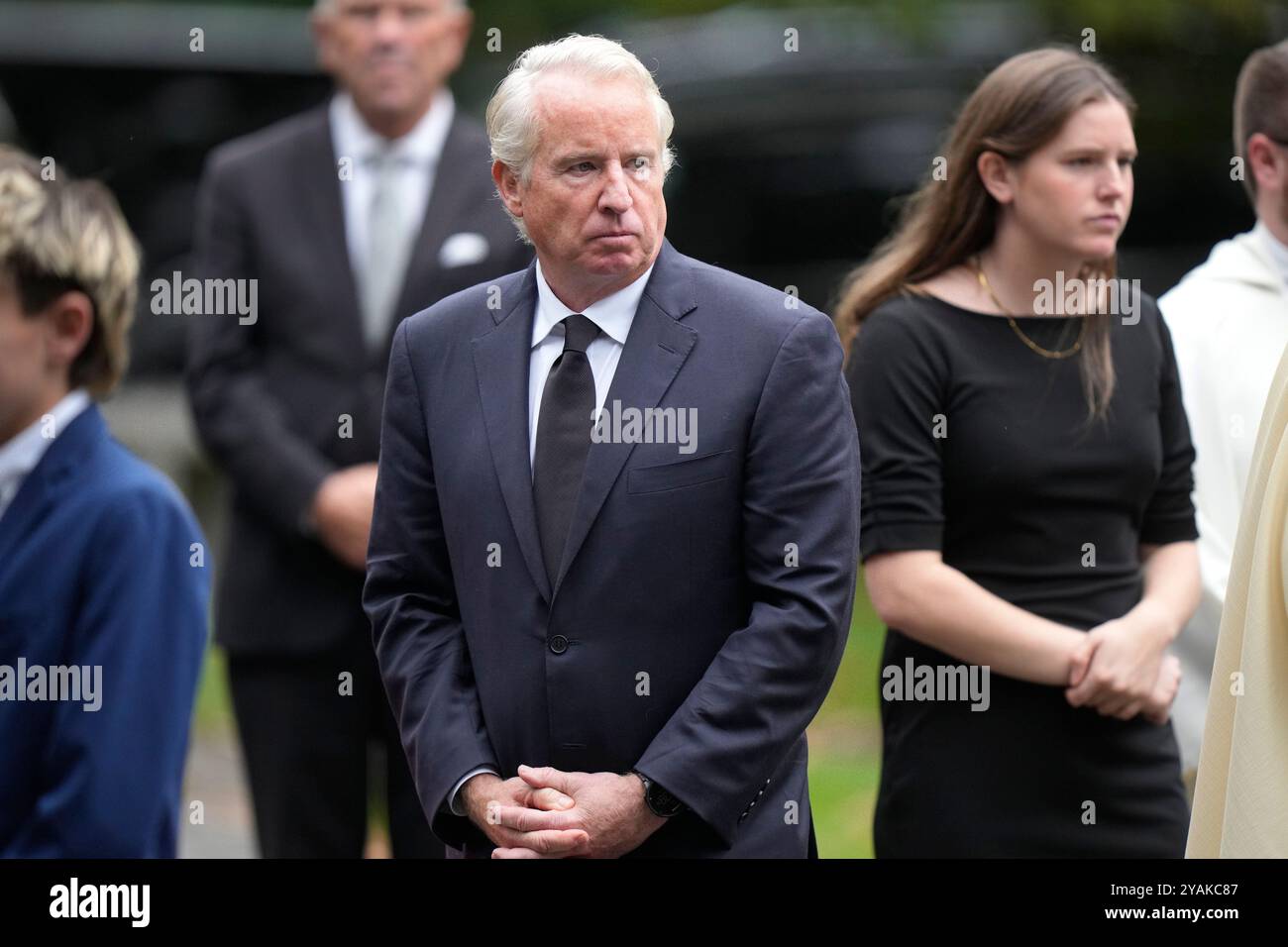 Chris Kennedy, center, son of Ethel Kennedy, departs Our Lady of ...