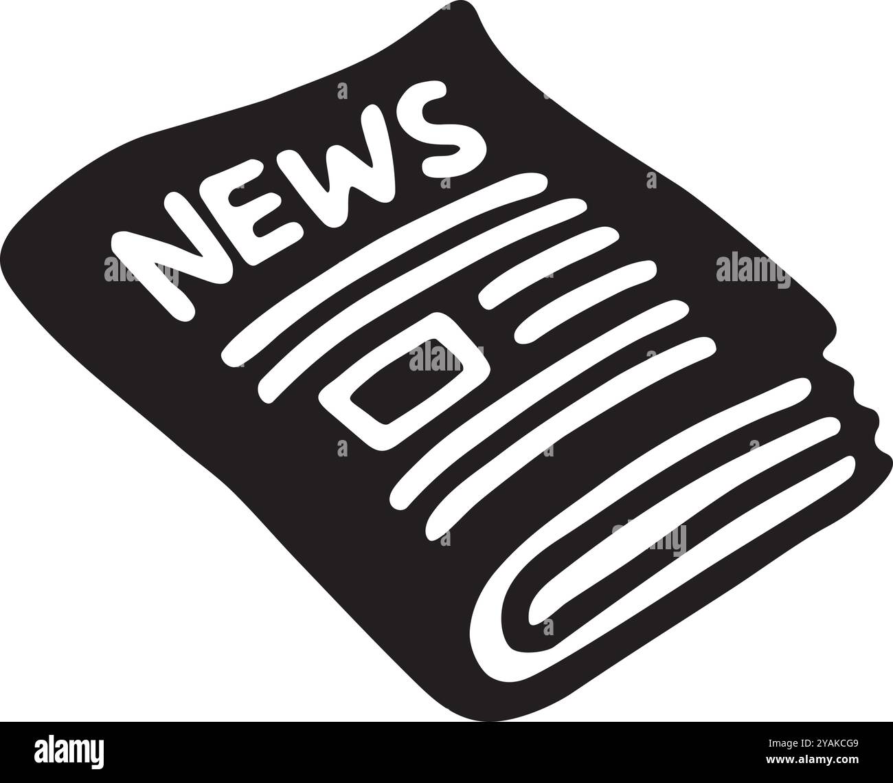 Newspaper hand drawn clipart Black and White Stock Photos & Images - Alamy