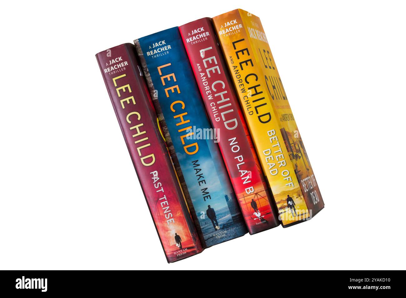 Selection of Lee Child books showing spines of Past Tense, Make Me, No ...