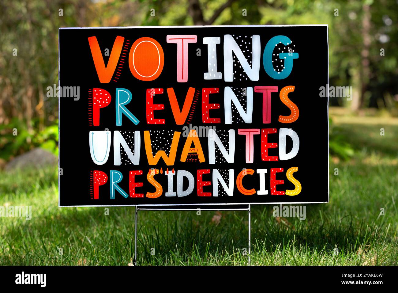 A Kamala Harris democratic 2024 presidential year yard sign stating ...