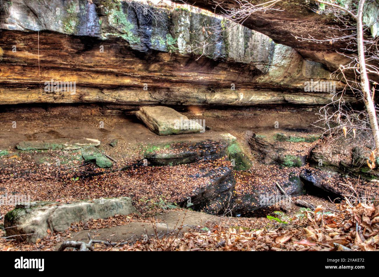 Views of Rockbridge State Nature Preserve in Autumn, Ohio Stock Photo ...