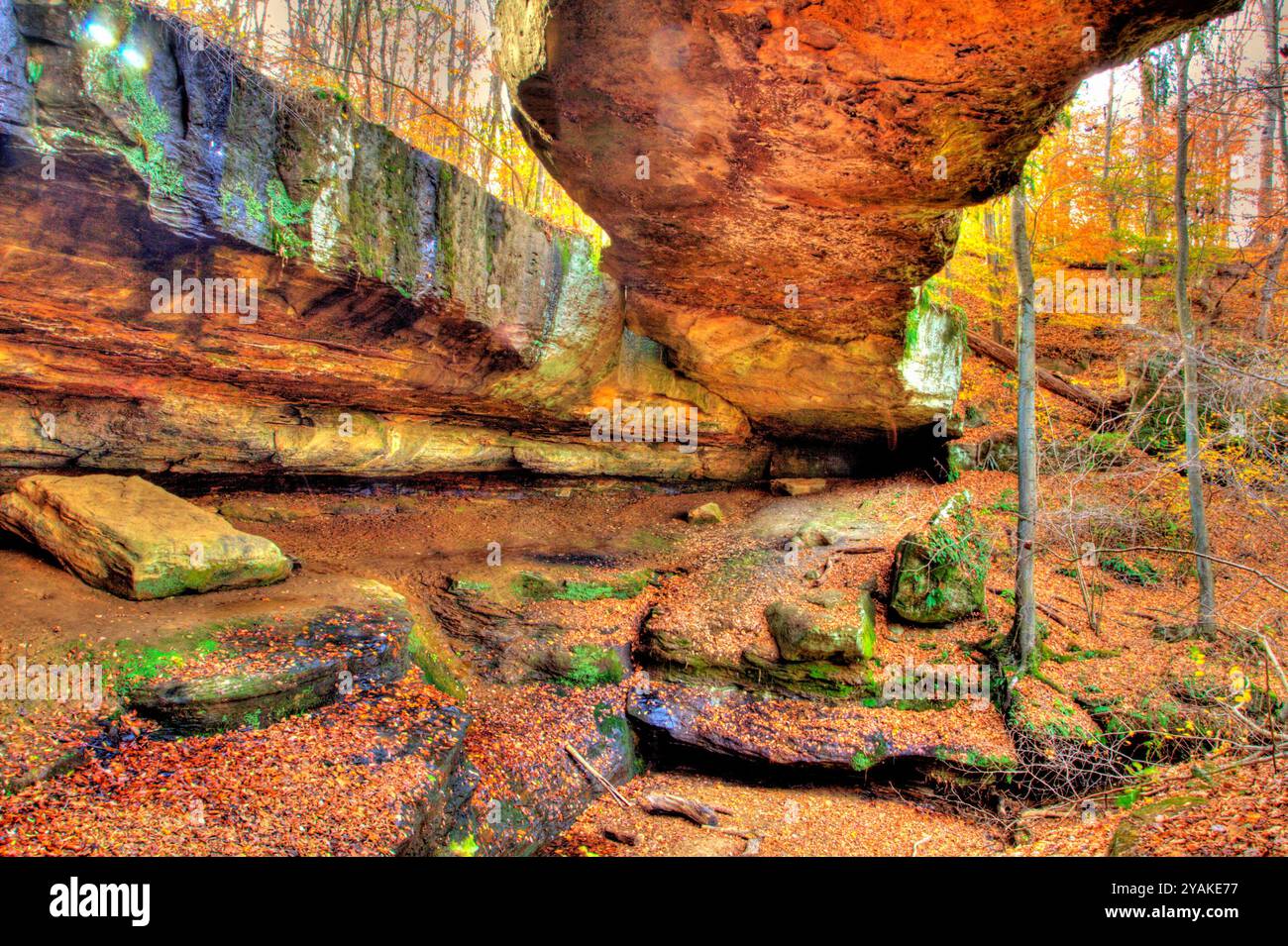 Views of Rockbridge State Nature Preserve in Autumn, Ohio Stock Photo ...