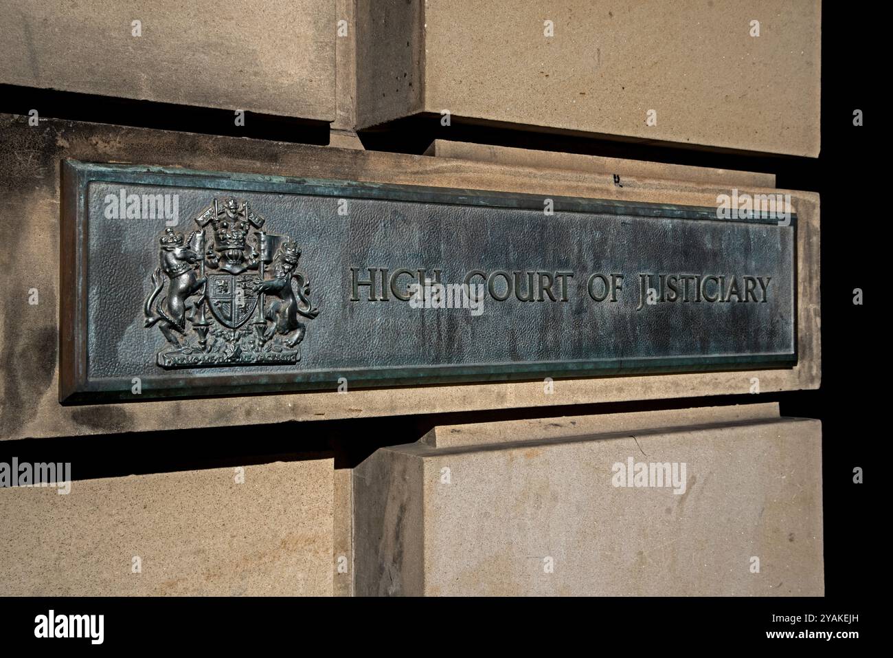 Sign by the door of the High Court of Justiciary in the Lawnmarket ...
