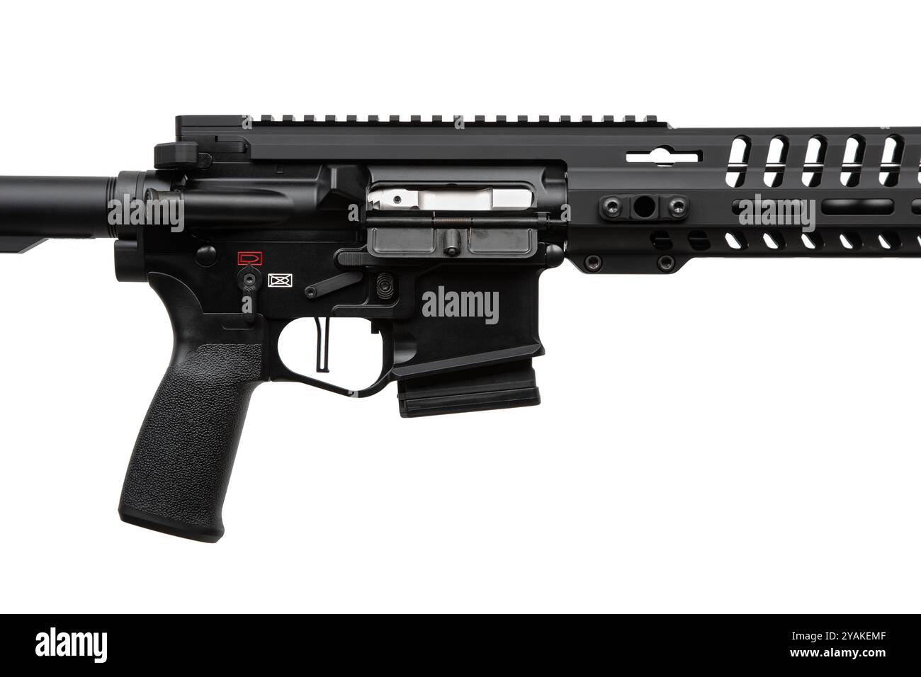 Modern automatic rifle isolated on white background. Weapons for police ...