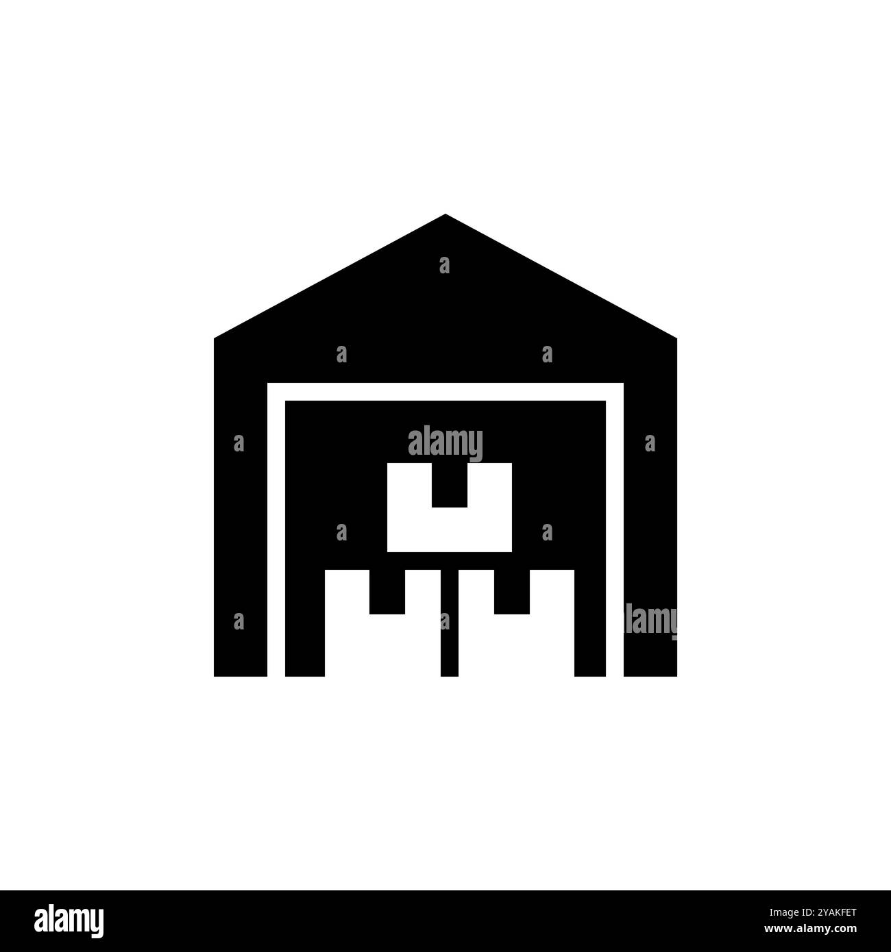 container, warehouse with goods and symbol vector Stock Vector Image ...