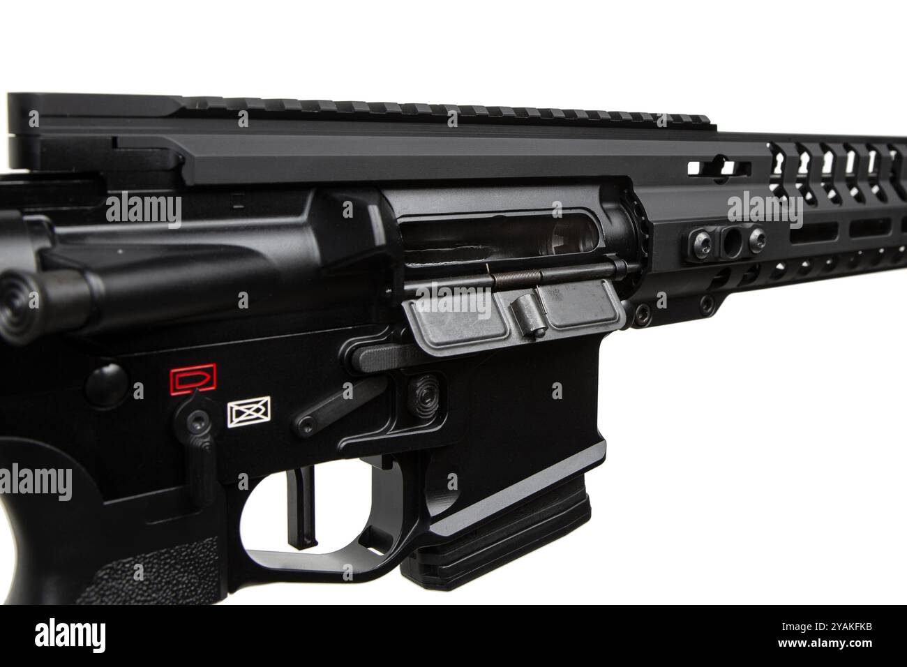 Modern automatic rifle isolated on white background. Weapons for police ...