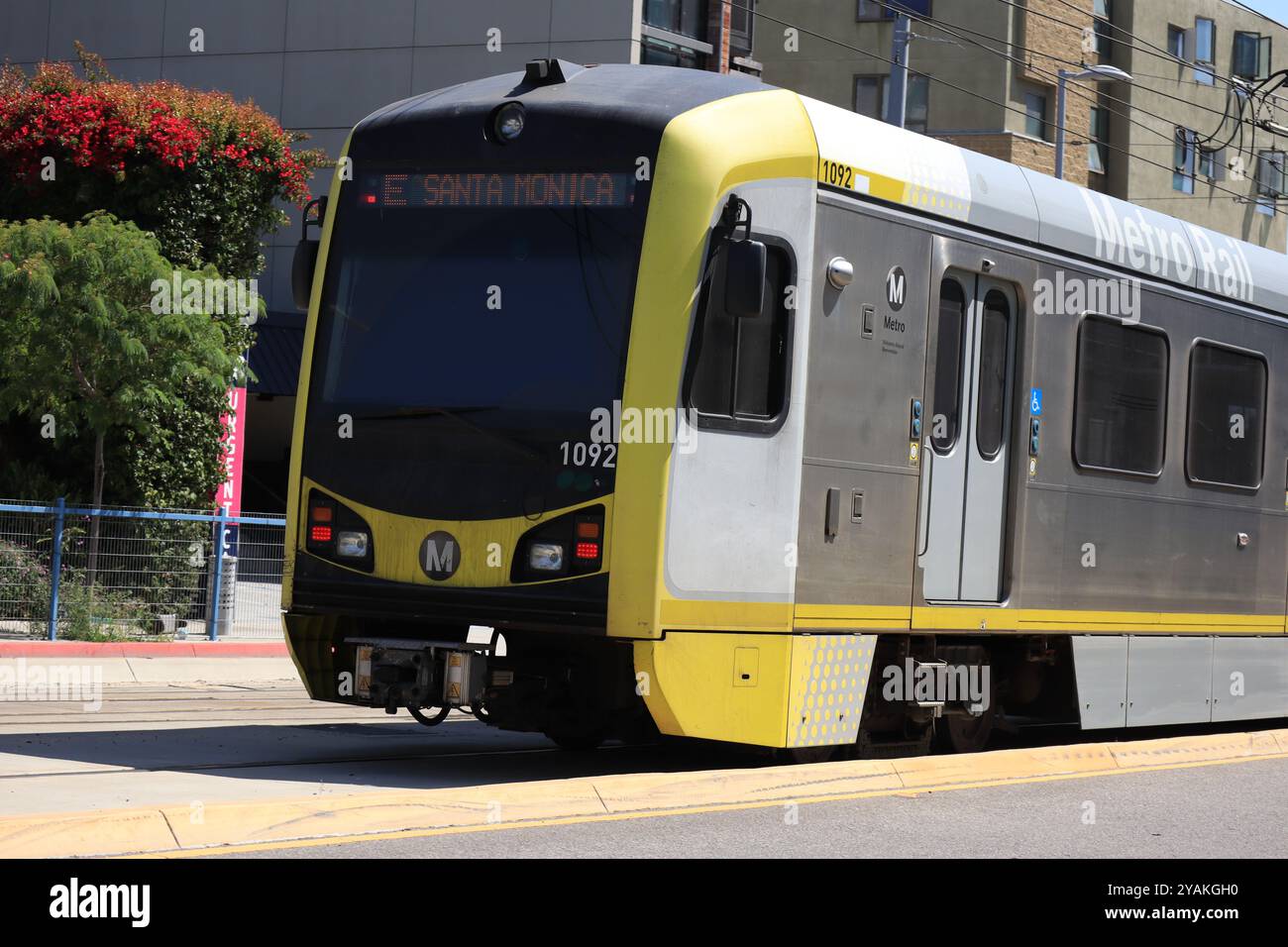 Los Angeles METRO Rail E Line train in downtown Santa Monica, California Stock Photo - Alamy