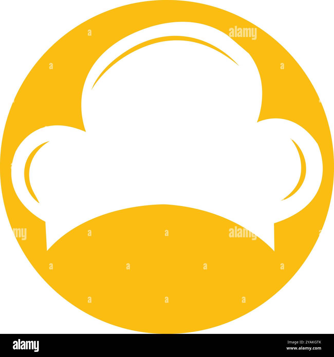 Cooking Logo, Chief logo, Chief Orange Cap with Blue Background, Vector ...