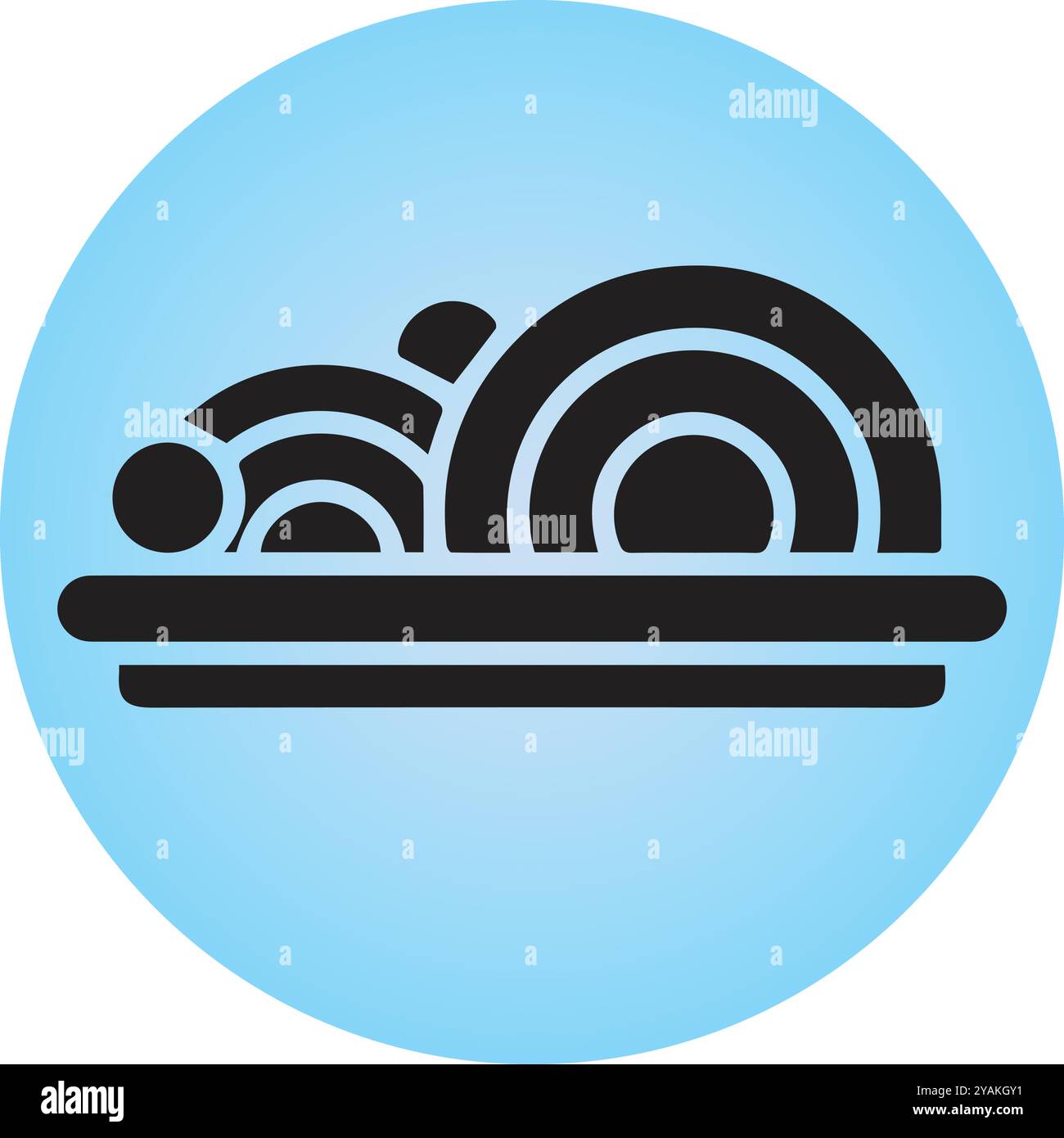 Global Cuisine Black Cooking Logo Design Blue Background Color ...