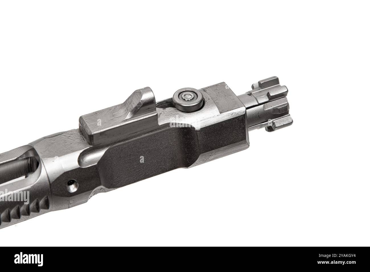 5.56 mm Assault Rifle Bolt isolated on white background Stock Photo - Alamy