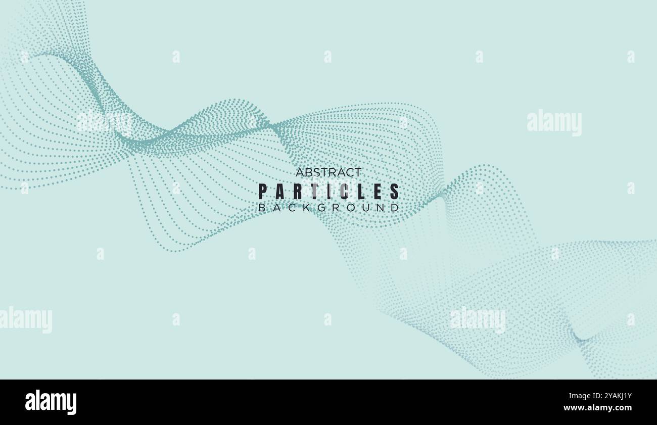 Abstract Dot Flowing Line Waves Smooth Curves Background. Particle Geometric Technology Line ...