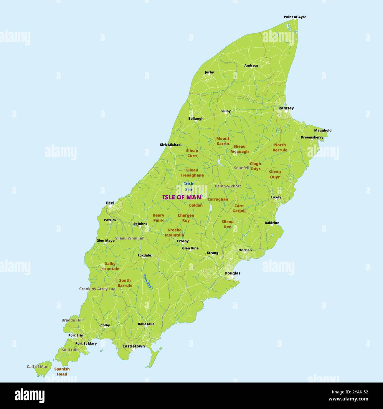 Simple political map of Isle of Man Stock Vector Image & Art - Alamy