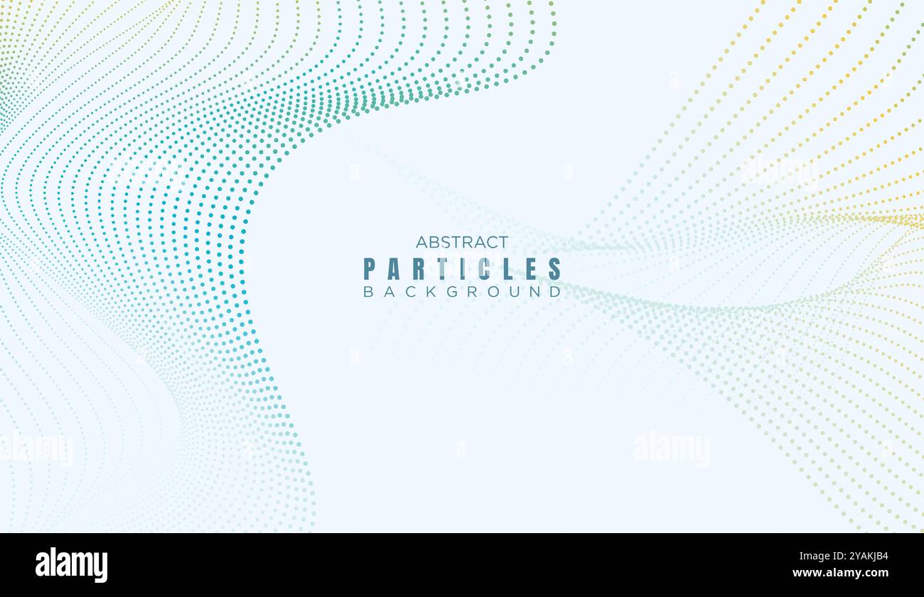 Abstract Dot Flowing Line Waves Smooth Curves Background. Particle ...