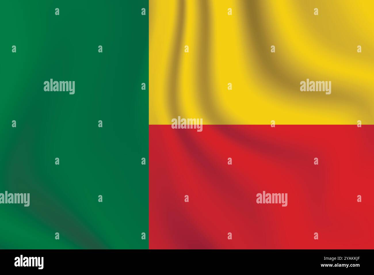 Flag of Benin. National symbol in official colors. Template icon ...