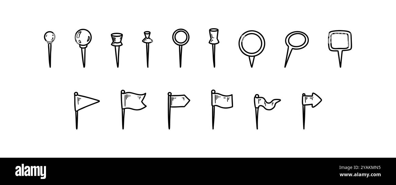 Wall map with pins Black and White Stock Photos & Images - Alamy