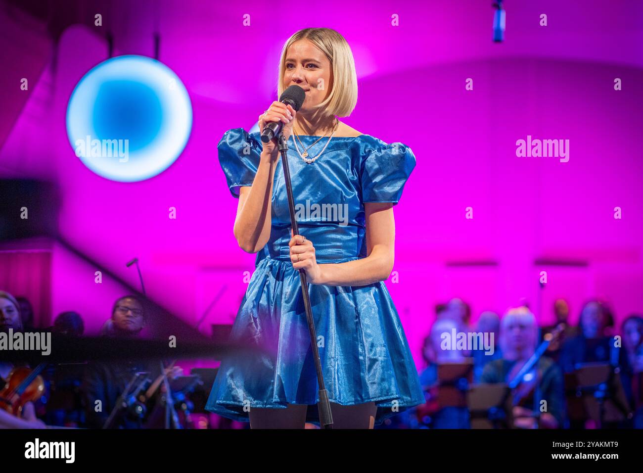 Oslo 20241014. The artist Dagny and Kork perform for children and ...