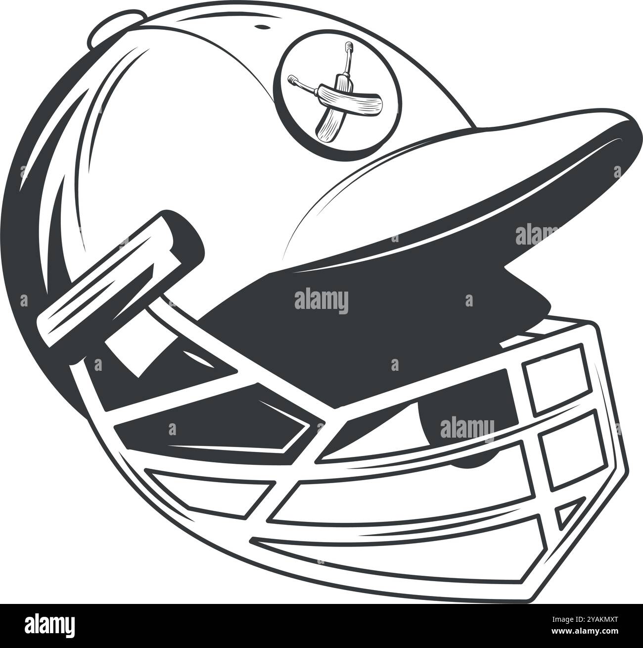 cricket sport helmet sketch style Stock Vector Image & Art - Alamy