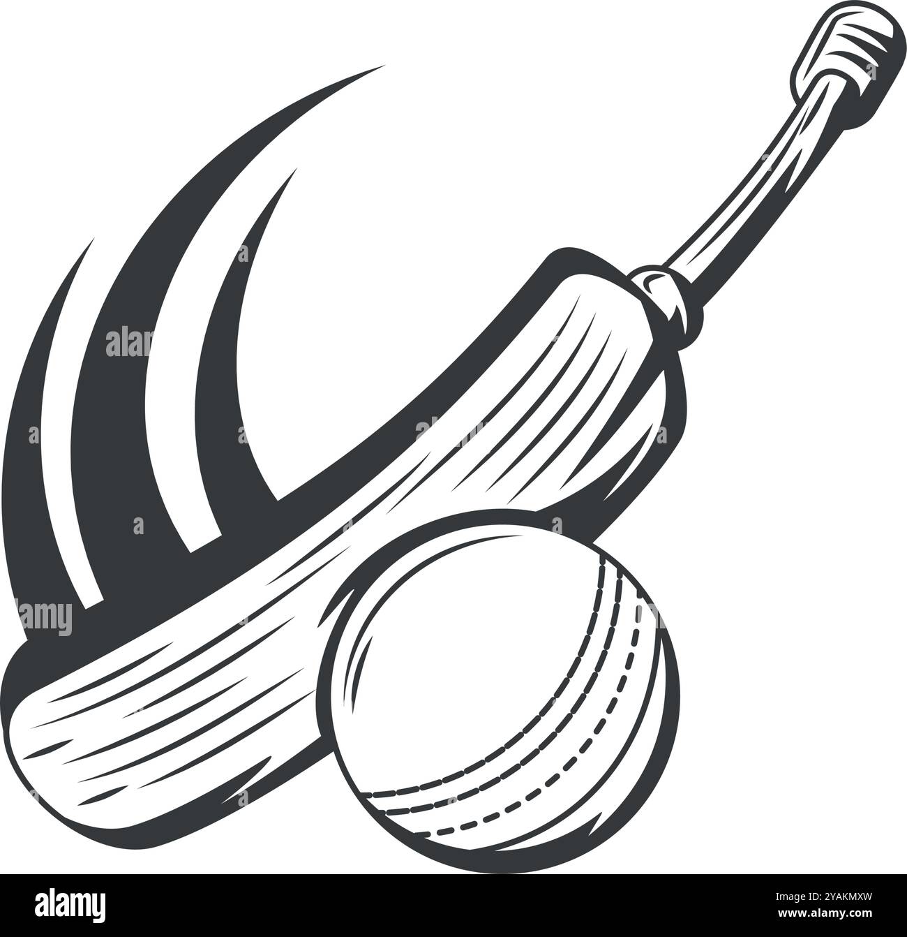 bat and ball cricket sport sketch style Stock Vector Image & Art - Alamy