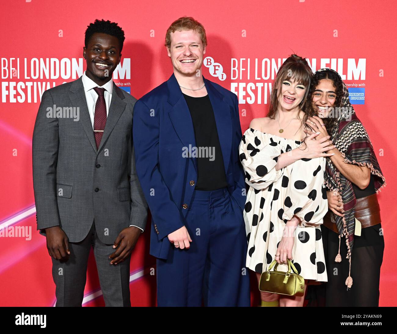 LONDON, UK. 14th Oct, 2024. Denzel Baidoo, Solly Mcleod, Lydia Fleming ...