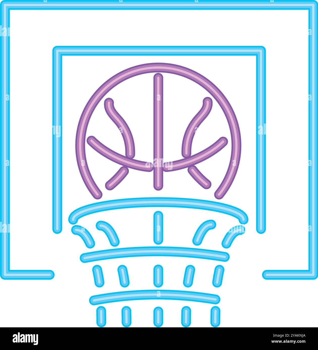 basketball sport neon lighs icon Stock Vector Image & Art - Alamy