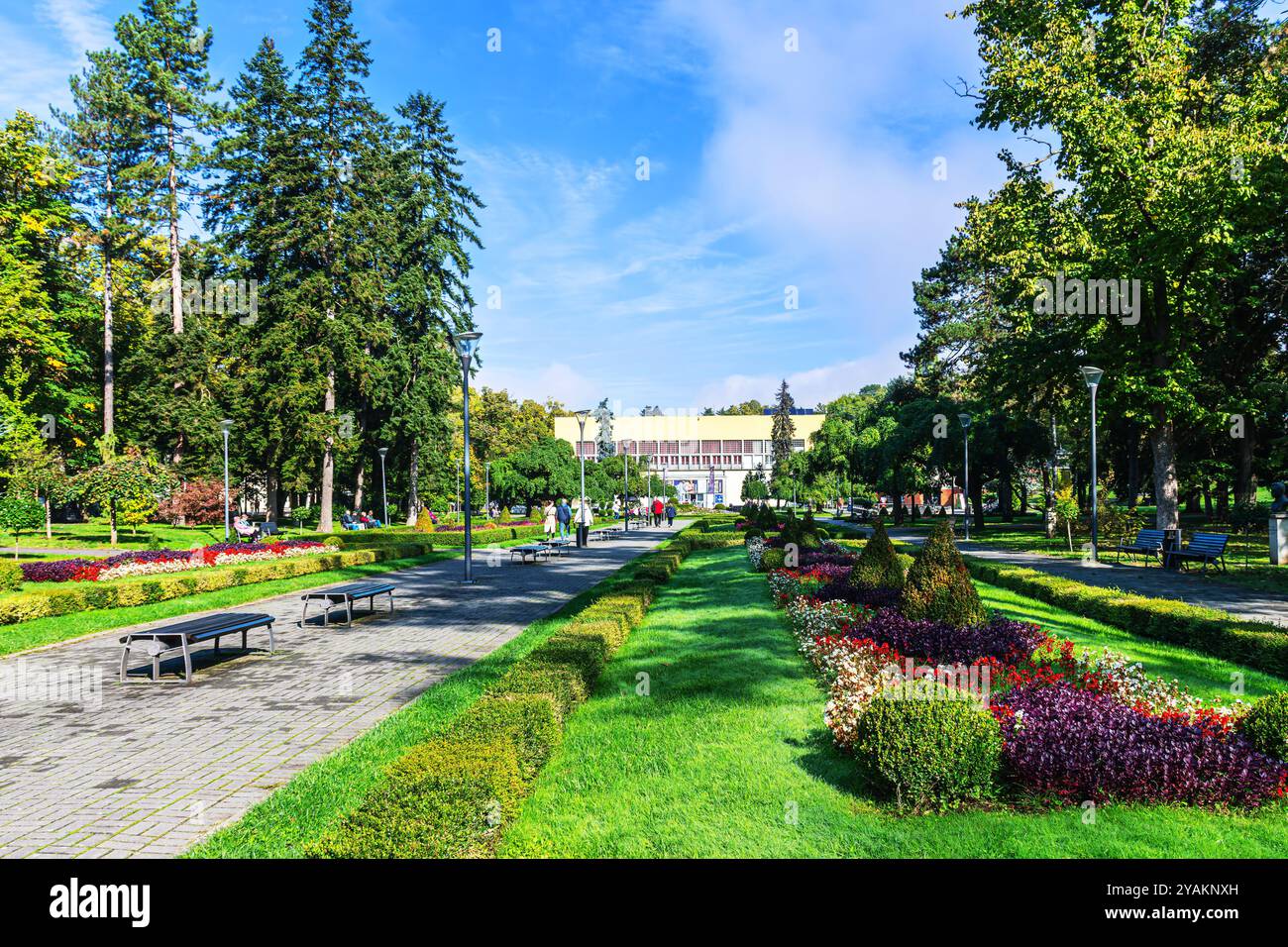 SERBIA, Vrnjacka Banja, Park in the Mineral Spring Hot Water Stock ...