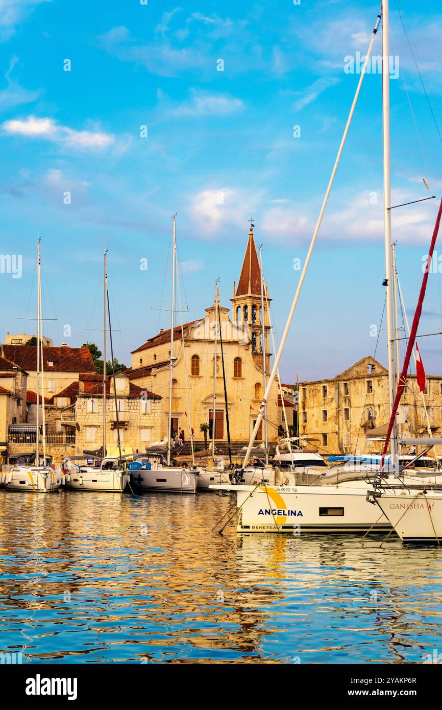 Baroque style Church of Our Lady of the Annunciation and sailboats in ...