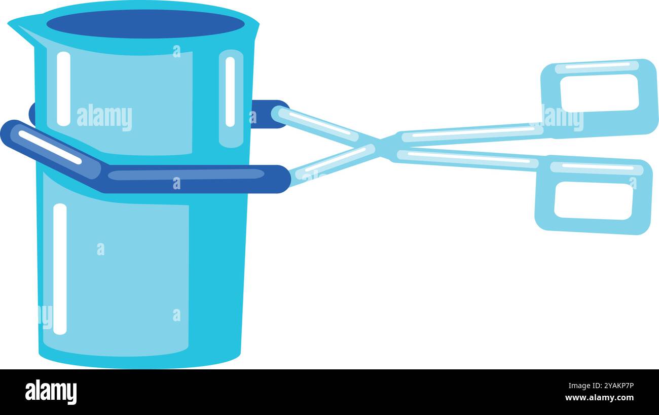 chemical laboratory tongs with cup equipment Stock Vector Image & Art ...