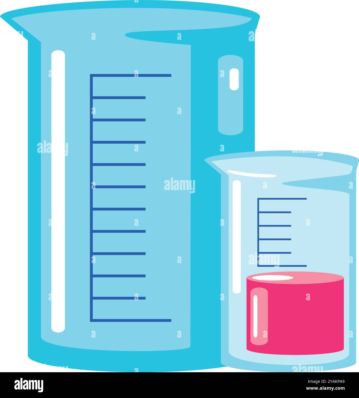 chemical laboratory cups equipment icon Stock Vector Image & Art - Alamy