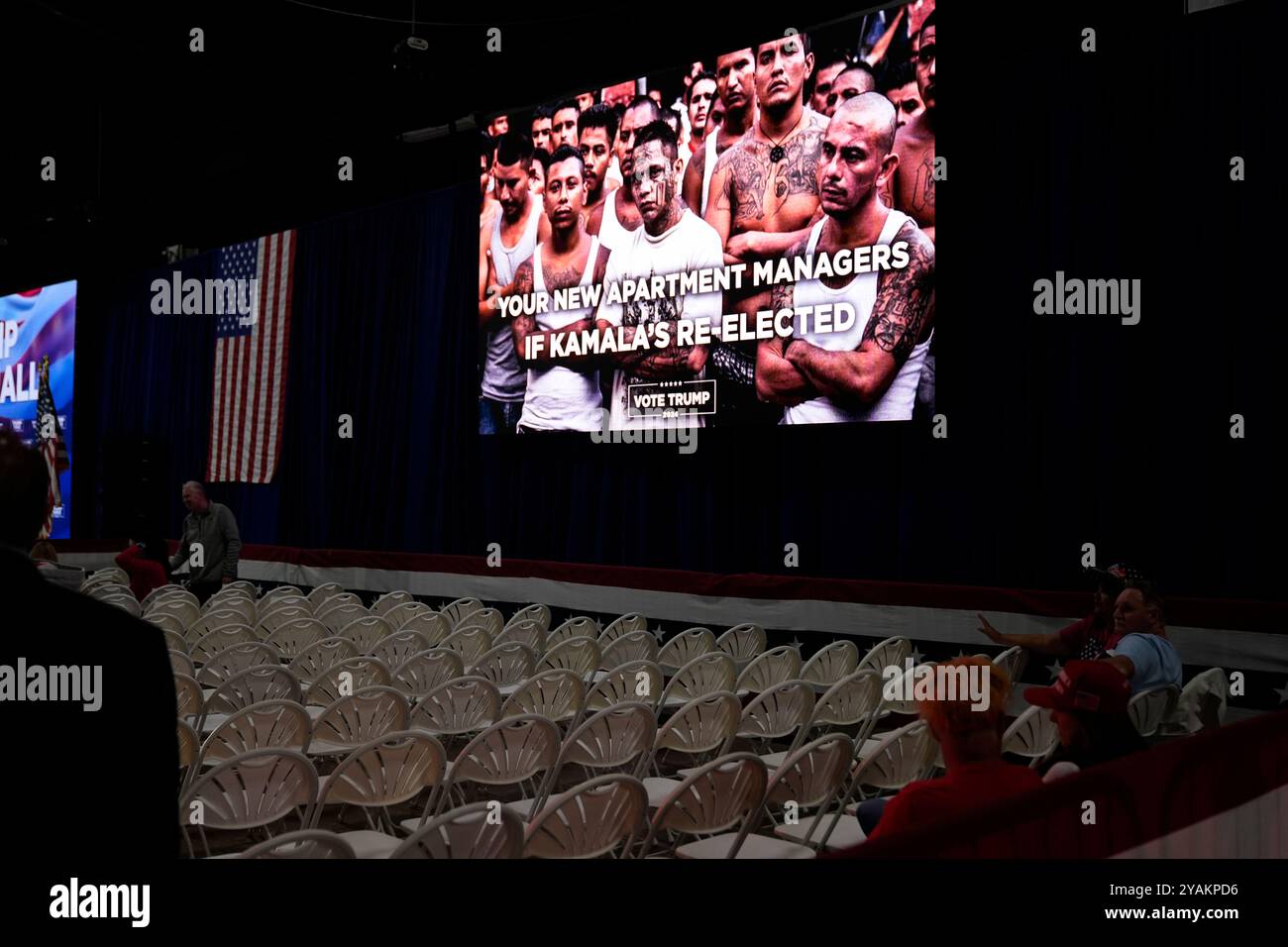 A video is displayed before Republican presidential nominee former ...