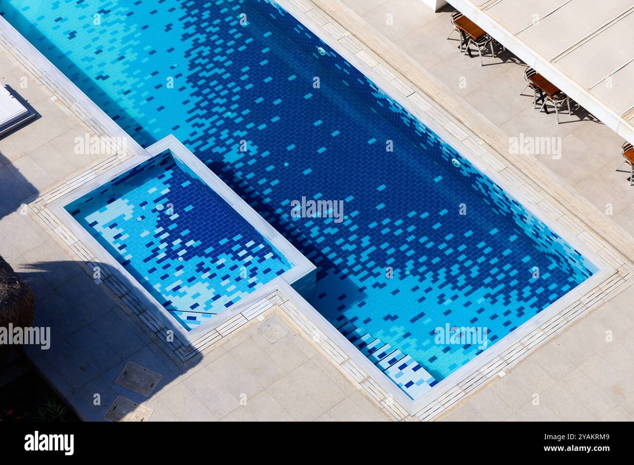 Drone view onto a luxury swimming pool Stock Photo - Alamy
