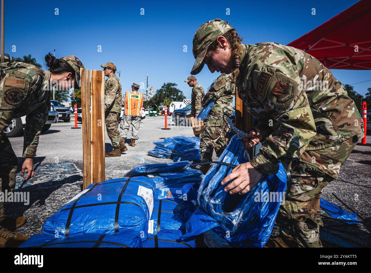 Zephyrhills, Florida, USA. 14th Oct, 2024. With over 11,000 National Guard soldiers and airmen ...