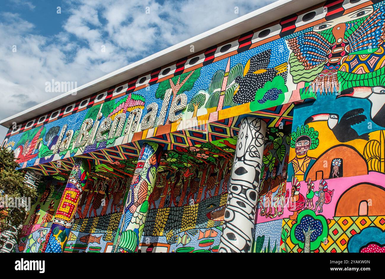 Venice Italy October 10, 2024: Colorful entrance of the central ...