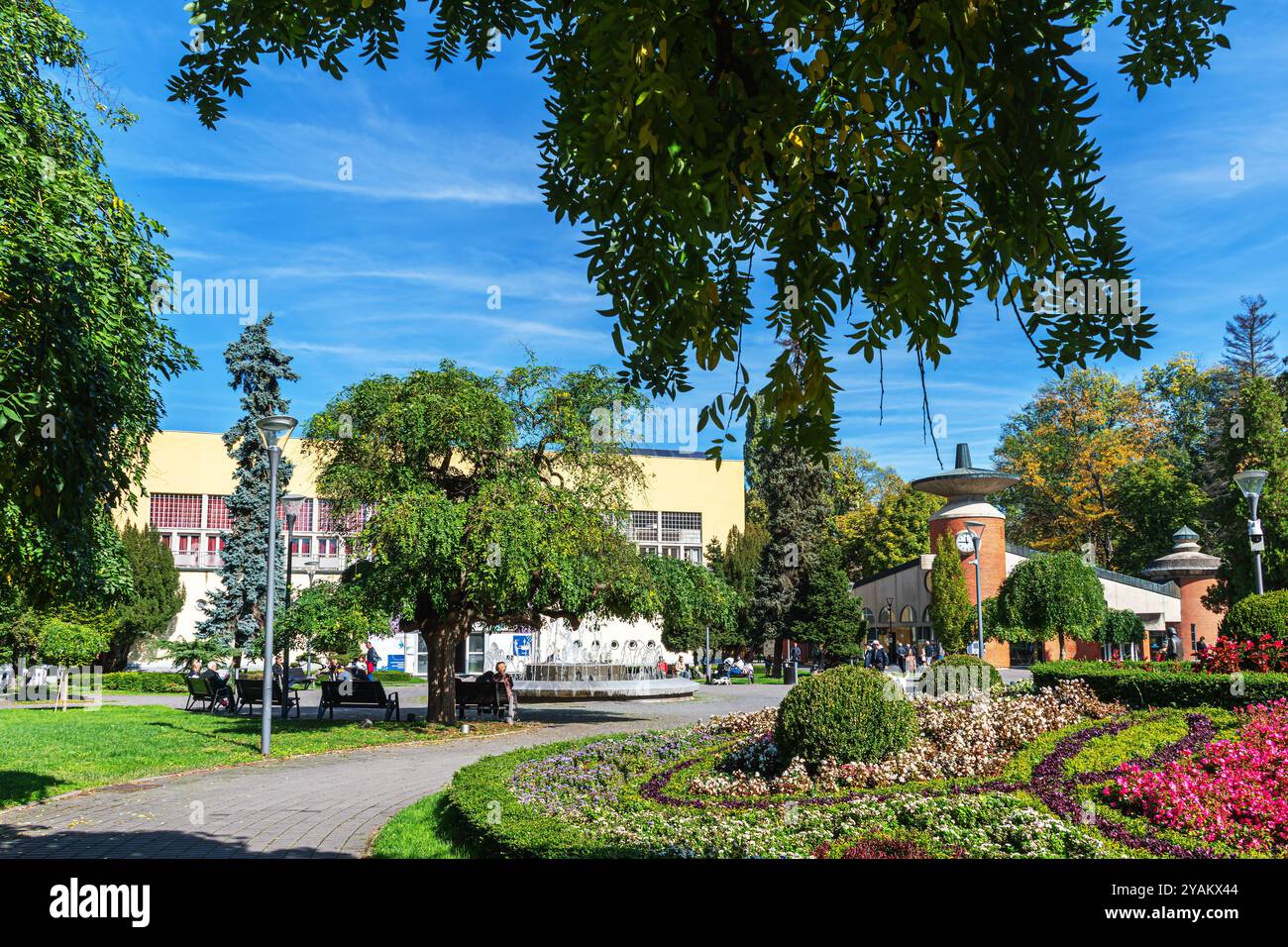 SERBIA, Vrnjacka Banja, Park in the Mineral Spring Hot Water Stock ...