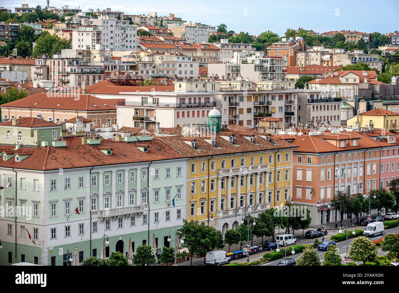 Trieste Italy,Riva Nazario Sauro waterfront promenade street,outside ...