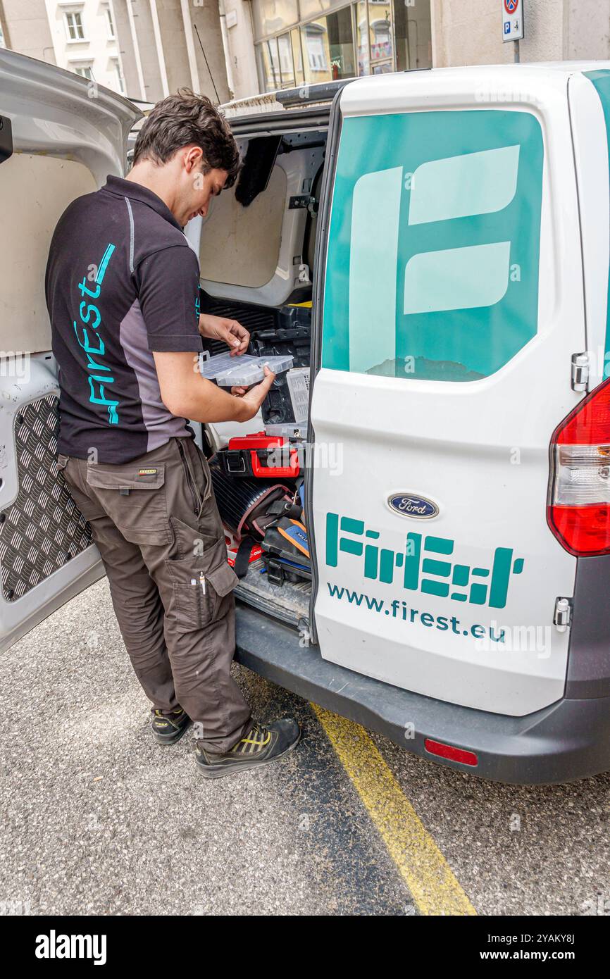 Firest employee worker technician man hi-res stock photography and ...